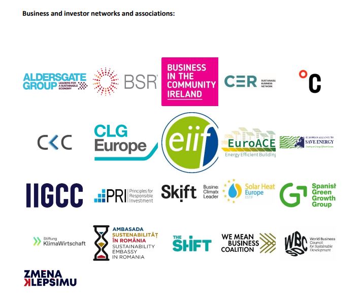 Joint Letter: Business and Investors call on the EU to Set a Greenhouse Gas Emissions Reduction ...